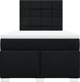 Box spring postel s matrací černá 120x200 cm textil 3290457