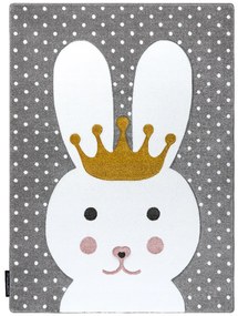 Dywany Łuszczów, Dětský kusový koberec Petit Bunny grey, 120x170, šedá, dětský pokoj