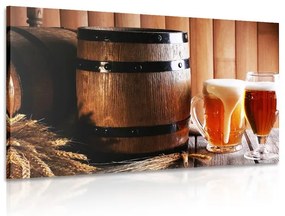 Obraz pivo s pivním soudkem