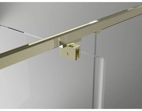 Mexen Exo, výklopný sprchový kout 135 x 100 cm, čiré sklo, zlatá, 819-135-100-50-00