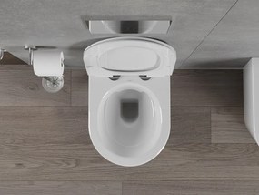 Mexen Rico závěsné wc Rimless s toaletním sedátkem Slim z duroplastu, bílá - 30720100