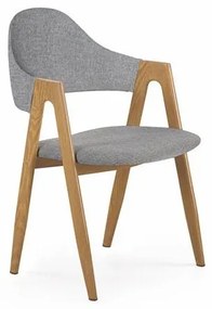 Jídelní židle  Kani (šedá + přírodní dřevo). 1048772