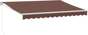 Ručně zatahovací markýza hnědá 350 x 250 cm 3215699