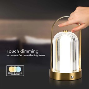 LED Solution Zlatá LED stolní nabíjecí lampa 225mm 1W