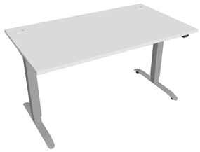 Elektr. nastavitelný stůl 140x80 - HOBIS MOTION  MS 2 1400 Dekor stolové desky: bílá, Barva kovové podnože: stříbrná