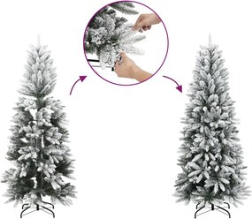 Umělý vánoční stromek s 300 LED a sněhem 180 cm 3315770