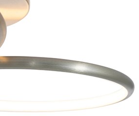 Stropní svítidlo ocelové včetně LED 3-stupňové stmívatelné 2-světlo - Joaniqa