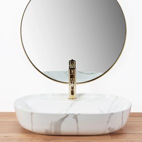 Rea Aura, umyvadlo na desku 61x41x13 cm, imitace kamene, REA-U8003