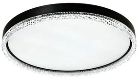 Černé kruhové stropní LED svítidlo REGI 60 cm