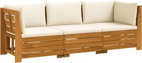 3 ks Venkovní pohovková souprava Masivní akátové dřevo Hnědá 3403085