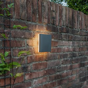 Designová nástěnná lampa šedý hliník 15 cm vč. LED 9W - Skyf