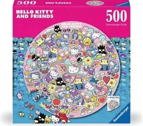Ravensburger Kulaté puzzle Hello Kitty a přátelé / 500 dílků / od 12 l