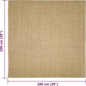Sisalový koberec pro škrabací sloupek 100 x 100 cm 3203421