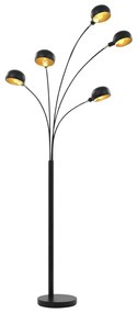 vidaXL Marketos Stojací lampa 200 cm 5 x E14 černo-zlatá