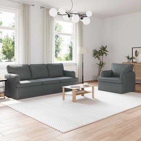 Set pohovek 2 ks Tmavě šedá textil 3407605