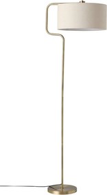 Krémová/v mosazné barvě látková stojací lampa (výška 160 cm) Josho – Ellos Home