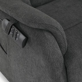 Polohovací křeslo šedé, elektrické TV-L8963 GREY2