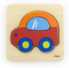 Dřevěné puzzle pro nejmenší Viga Auto Barva: multicolor