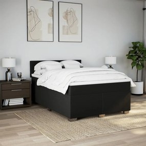 Box spring postel s matrací černá 140 x 190 cm textil 3288185
