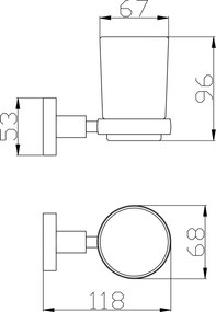 Slezák - RAV Držák kartáčků skleněný COLORADO - , Růžové zlato lesk