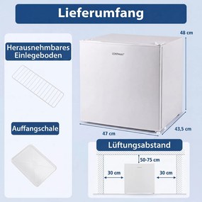 Costway 46 L Mini Fridge Malá chladnička na nápoje s 5 Nastavitelné úrovně