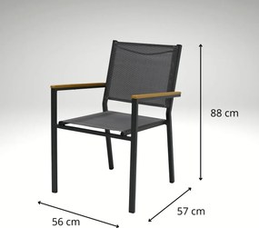 Vikio Zahradní jídelní set 150x90 pro 4 osoby AZS155P-4 přírodní