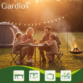 Skládací zahradní stůl Gardlov + 4 židle