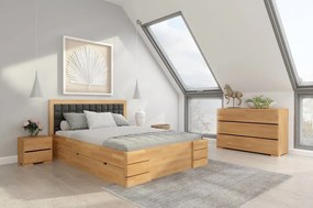 Buková postel s úložným prostorem - Gotland Drawers,   , Buk přírodní, 140x200 cm