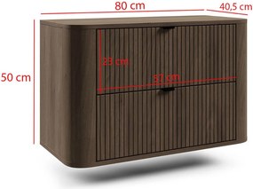 Skříňka pod umyvadlo 80 cm Lando - ořech elegant