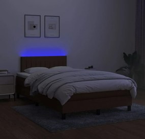 vidaXL Box spring postel s matrací a LED 120 x 200 cm textil [3133304] Barva: Černá