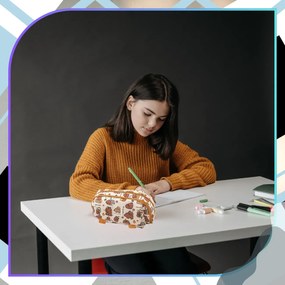 Camerazar Velký skládací dvoukomorový školní penál Kapybara na psací potřeby