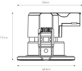 Lucide 22973/06/99 -LED Stmívatelné koupelnové svítidlo BINKY LED/6,5W/230V IP65