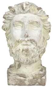 Krémová kameninové busta muže antik Vicky – 31x25x43 cm