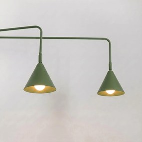 Sollux Lighting Nástěnné svítidlo NOX 2 olivově zelené s vypínačem