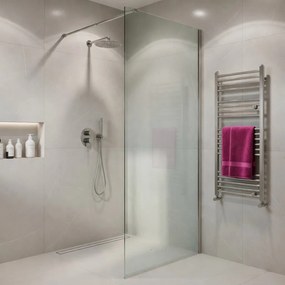 Novoterm Sprchová zástěna Walk-in NV-Grace 100 CHR, chrom/transparent - bez vaničky