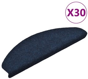 Schodové rohože samolepicí 30 ks 65 x 21 x 4 cm tmavě modré půlkulaté velké 3365665