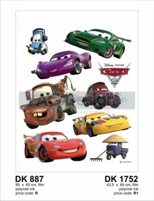 Samolepící dekorace na zeď 42,5 x 65cm Disney Cars AGF1752 AG Design