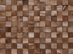 Dřevěný obklad Wood collection QUADRO MINI 2 - 38x38x0,6-1,6 cm cena za balení
