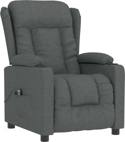 Elektrické polohovací křeslo tmavě šedé textil 3098778