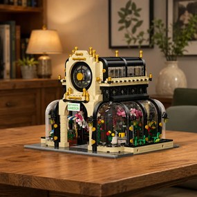 LEAN Toys Stavebnicové kostky – Botanická zahrada, Oranžérie, LED osvětlení, 2147 dílků