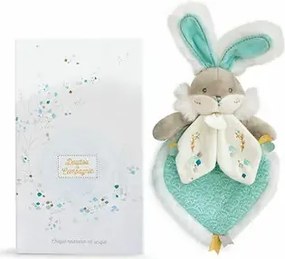 Doudou Dárková sada - Hračka tyrkysový kamarád králíček 24 cm / od 0 l