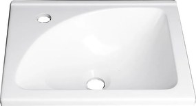 Aqualine Aqualine, Umyvadlo 40x32cm, litý mramor, bílá, LM408