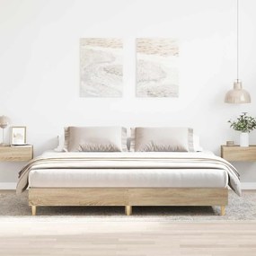 Rám postele bez matrace dub sonoma 160x200 cm kompozitní dřevo 3329032