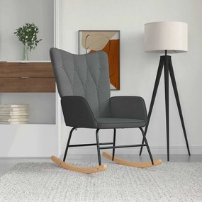 Houpací křeslo tmavě šedé textil 327612