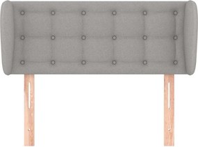 Čelo postele typu ušák světle šedé 83x23x78/88 cm textil 3117552