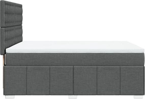 Box spring postel s matrací tmavě šedá 160x200 cm textil 3294034