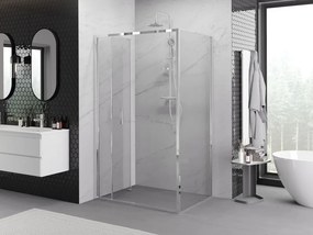 Mexen Exo, skládací sprchová kabina, dveře 120 cm + boční stěna 110 cm, transparentní sklo, chrom, 816-120-110-01-00