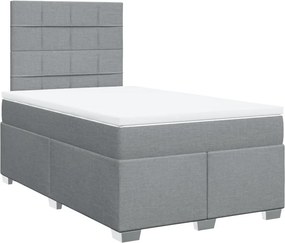Box spring postel s matrací světle šedá 120x190 cm textil 3290427
