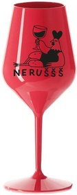 NERUŠŠŠ - červená nerozbitná sklenička na víno 470 ml