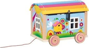 GOKI Dřevěný karavan pro panenky / od 3 let / cca 12 dílů